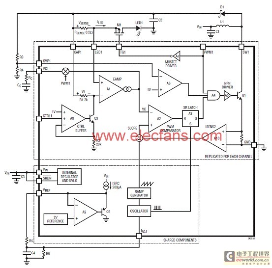 基于LT3496设计的三输出LED驱动方案-电子工程世界